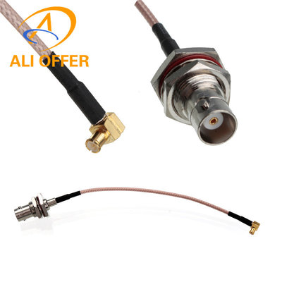 China High Quality BNC Female Switch MCX Male Right Angle Connector Pigtail Cable 15cm RG316,MCX Male Right to BNC Female supplier